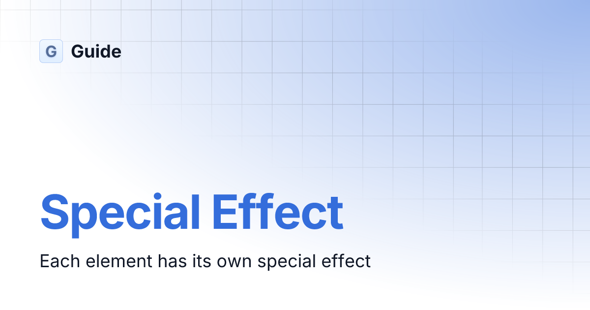 Special Effect | Guide